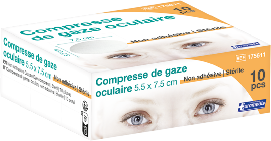 Euromedis gasa ocular estéril (Caja de 10)
