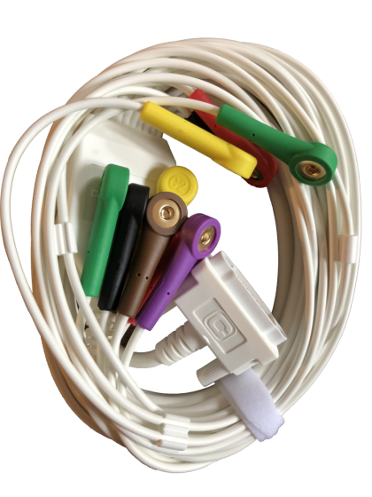 Cable paciente para ECG Cardioline con botón de presión