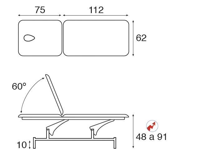 Camilla de masaje eléctrica Ecopostural C3500 por 1.563,50