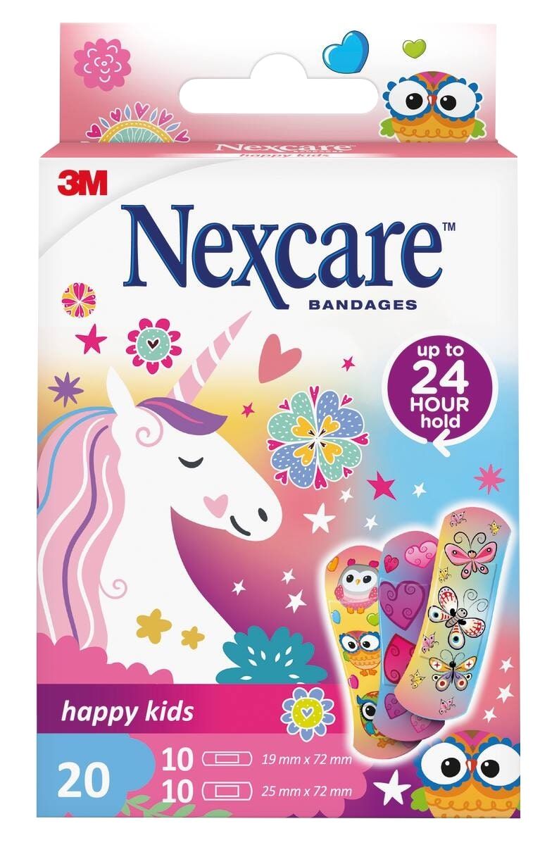 Tiritas infantiles Nexcare Happy Kids (caja de 20)