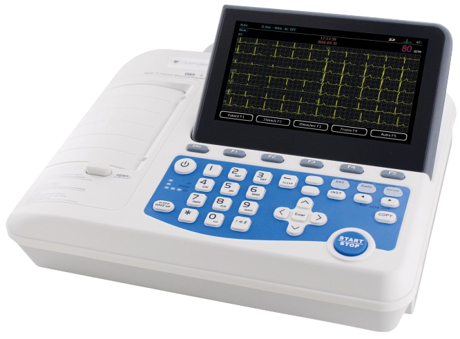 Pack promocional ECG Spengler Cardiomate 3 (3 pistas) con interpretación