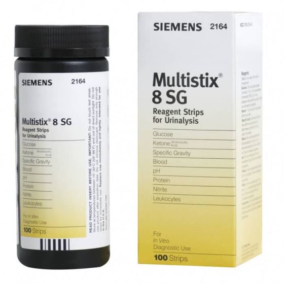 100 tiras urinarias para analizador Siemens Multistix 8 SG a 40,23